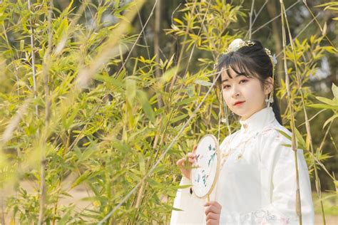 古风竹林汉服美少女高清图片下载人物古装图片乐美图网