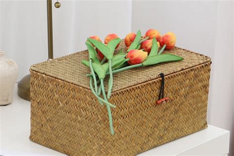 라탄바스켓 뚜껑 사각 라탄 바구니 2xl 오늘의집 쇼핑