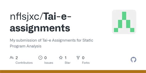 Github Nflsjxctai E Assignments My Submission Of Tai E Assignments