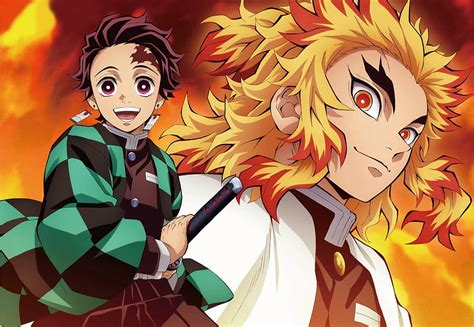 Kyojuro Rengoku Y Tanjiro Kamado Demon Slayer Art Fondo De Pantalla Hd