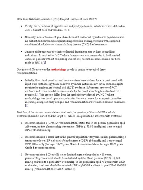Jnc 7 And8 Pdf Medicine Clinical Medicine