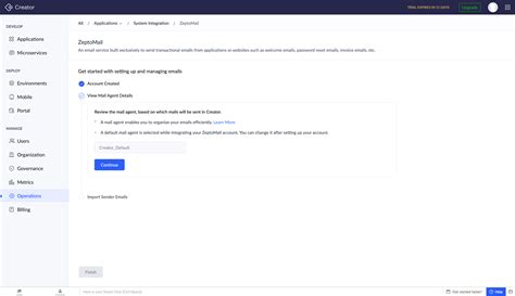 Manage System Integrations Zoho Creator Help