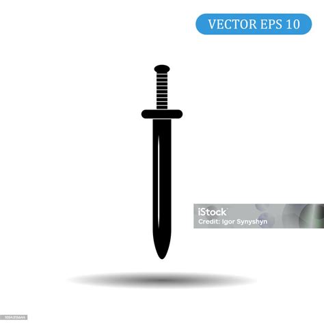 Zwaard Pictogram Vector Illustratie Eps 10 Stockvectorkunst En Meer