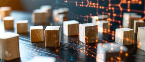 A Conceptual Illustration Of A Wooden Cube As A Foundation For