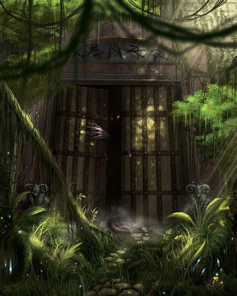 Artstation Forest Dungeon Entrance Nyctoinc Illustrations Art