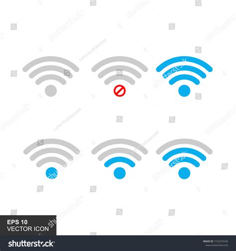 Mobile Signal Strength Indicator Template Wifi Stock Vector Royalty Free Shutterstock