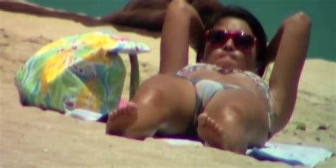 Busted While Filming Bikini Cameltoe Tnaflix Com