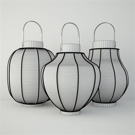 Bamboo Lanterns D Model TurboSquid