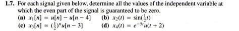 Solved 17 For Each Signal Given Below Determine All The