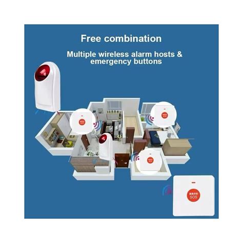 Wireless Strobe Siren With Emergency Button 101 Multimedia