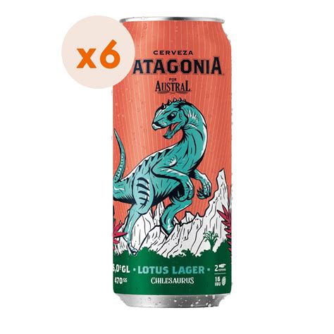 6x Cerveza Austral Patagonia Lotus Lager Lata 470cc Tost