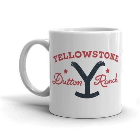 Yellowstone Dutton Ranch Star White Mug Paramount Shop