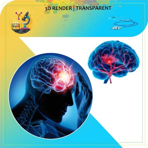 Premium Psd A Poster For 3d Model Of A Human Brain