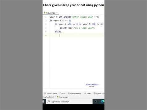 To check leap year in python programming ( python for beginners ) - YouTube