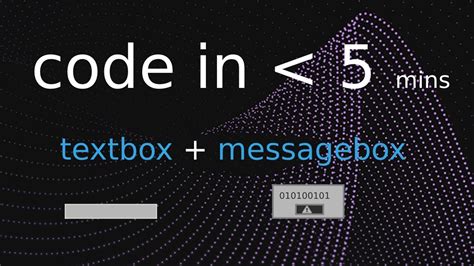 Intro To Programming Basic Textbox And Messagebox Visual Studio