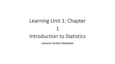SOLUTION Chapter 1 Introduction To Statistics Studypool SOLUTION Chapter 1 Introduction To Statistics Studypool