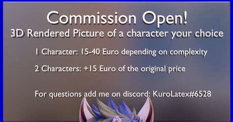 3d Commission Info Kurolatexのイラスト Pixiv