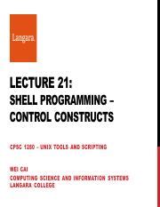 Mastering Shell Programming Control Constructs Explained Course Hero
