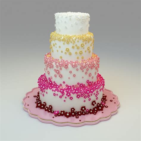 웨딩 케이크 07 3d 모델 49 Max Free3d