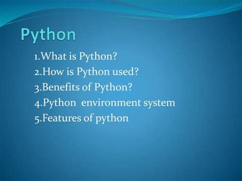 Intro To Python Ppt