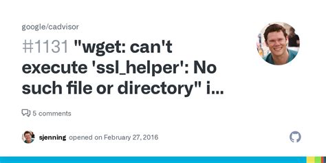 Wget Can T Execute Ssl Helper No Such File Or Directory In