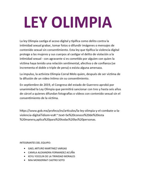 Ley Olimpia Pdf