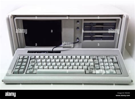 Old White Personal Computer With Floppy Disk Drives Stock Photo Alamy