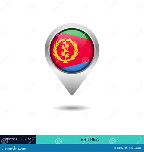 Eritrea Flag Map Pin Vector Design Template Stock Vector Illustration Of National Marker