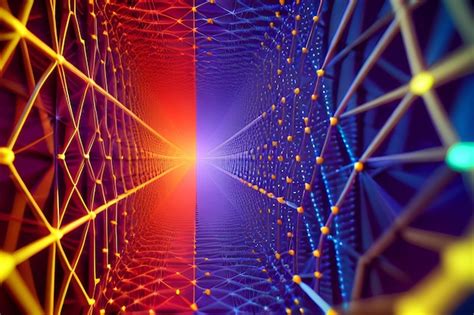 Premium Photo Ai Generated Abstract Red And Purple Connecting Grids Representing Data Networking