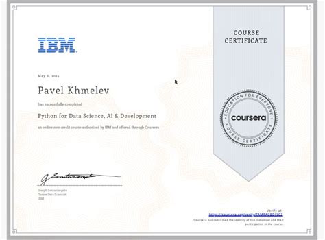Im Happy To Share That Ive Obtained A New Certification Python For Data Science Ai