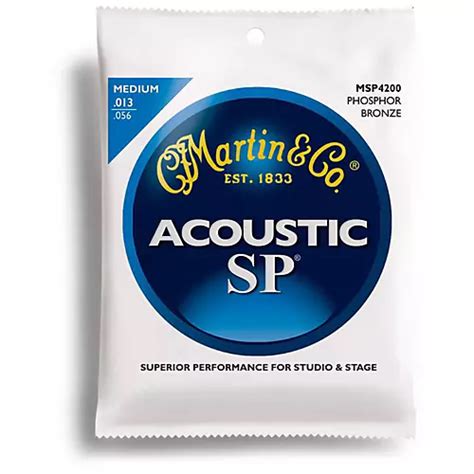 Martin Msp4200 Sp Phosphor Bronze Medium Acoustic Guitar Strings