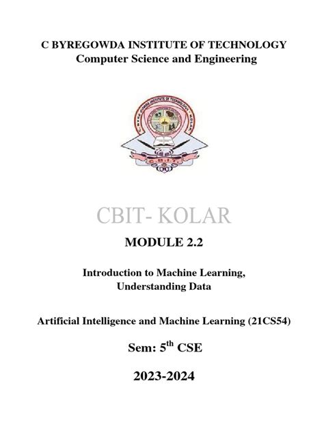 Aiml Module 22 Notes Pdf Machine Learning Intelligence Ai
