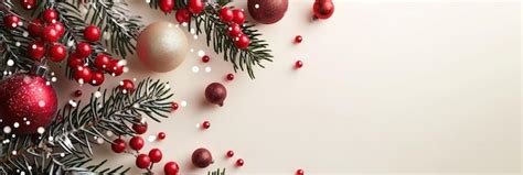 Premium Photo A White Christmas Background With Red And Gold