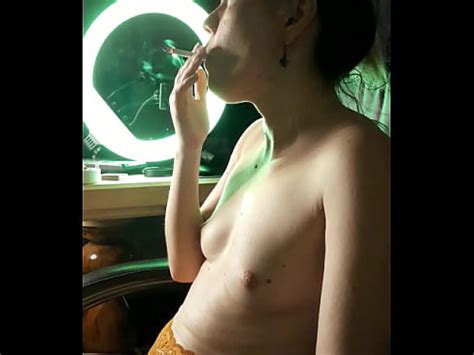 Asian Woman Smokes A Cigarette Naked XNXX