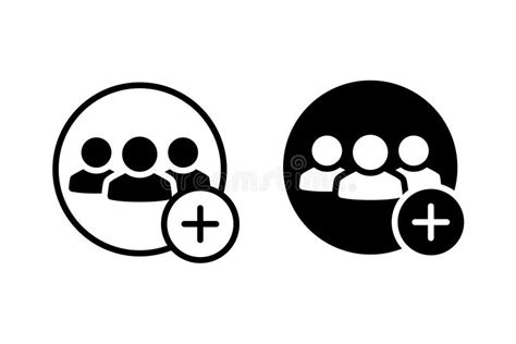 Group Chat Icon Vector Set Profile Avatar Symbol Stock Vector