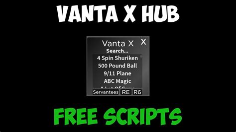 Roblox Serverside Script Showcase Vanta X Hub YouTube