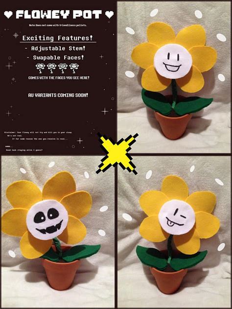 Flowey The Flower Cosplay Prop Flowey The Flower Undertale Flowey