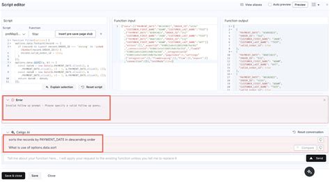Create Or Explain Javascript Using Celigo Ai Component Celigo Help Center