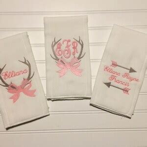 Personalized Burp Clothsmonogram Burp Clothspersonalized Burp Cloths