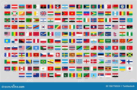 World National Flags Of Countries Cartoon Vector CartoonDealer
