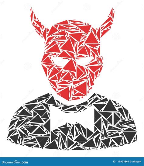 三角恶魔马赛克 向量例证 插画 包括有 例证 撒旦 对象 妖怪 的方针 概念 拱顶 创造性 119923864