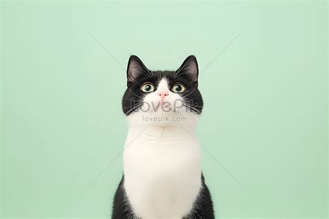 귀여운 흑백 고양이 일러스트 무료 다운로드 Lovepik