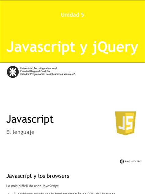 Unidad 5 Javascript Y Jquery Pdf Modelo De Objeto De Documento Script Java