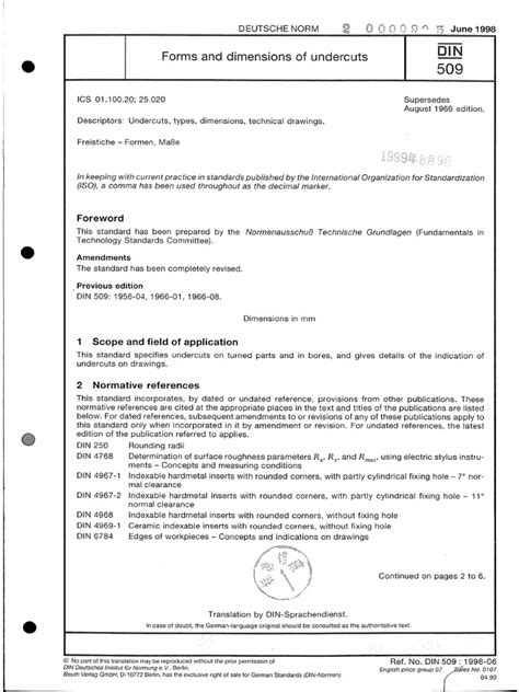 DIN509 | PDF