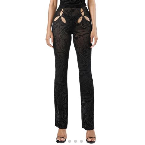 I Am Gia Iamgia Black Amina Pant Flare Trousers Depop