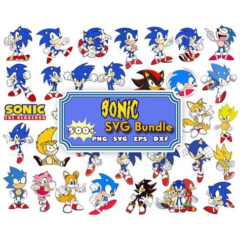 500 Bundle Sonic Svg The Hedgehog Svg Sonic Bundle Svg So Inspire