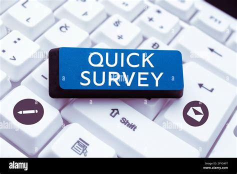 Hand Writing Sign Quick Survey Word For Conduct Fast Check On Condition Value Situation Of