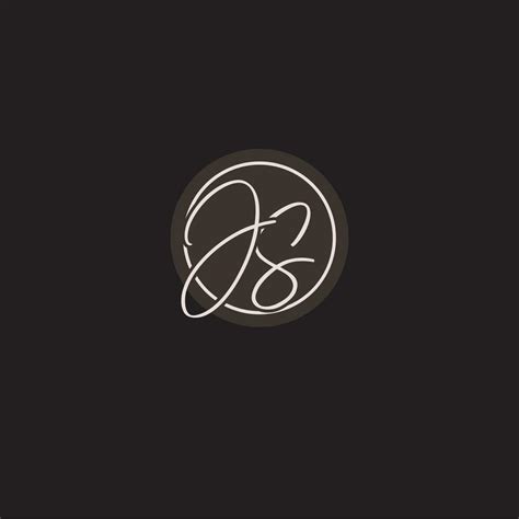 Initials Js Logo Monogram With Simple Circle Line Style 28106433 Vector