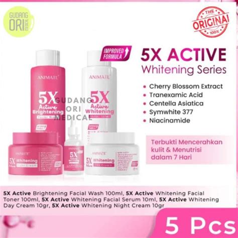 Jual Animate Instant Whitening Series 5in1 Cream Pemutih Wajah