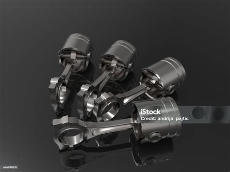 배경에 자동차 부품입니다 피스톤의 닫습니다 Piston3d 렌더링입니다 크랭크축에 대한 스톡 벡터 아트 및 기타 이미지 크랭크축 3차원 형태 강철 Istock